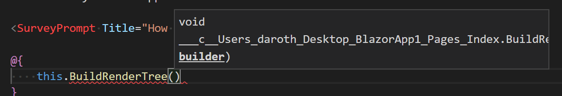 Strange Method Intellisense In Blazor App · Issue 15472 · Dotnetaspnetcore · Github