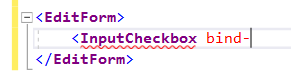Missing intellisense for completions with `-` included in the name, i.e. `@bind-`, `oi-` etc ...