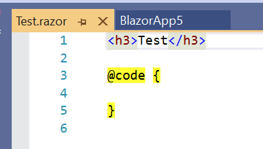@code directive missing colorization when adding .razor file to project · Issue #5414 · dotnet ...