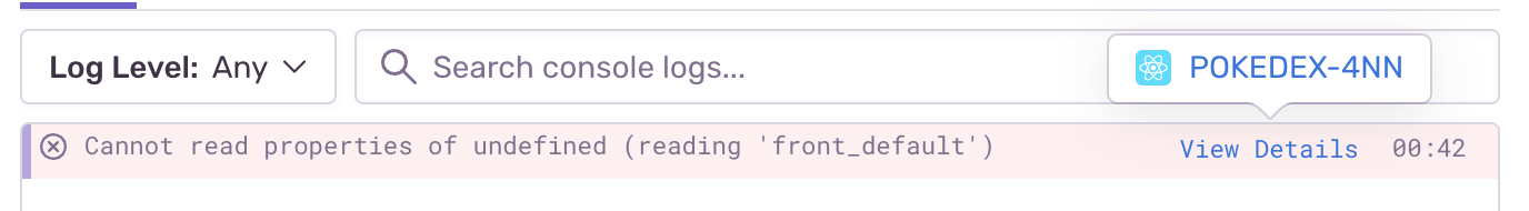 Replay Details: Linking error console messages to specific error event details · Issue #38922 ...