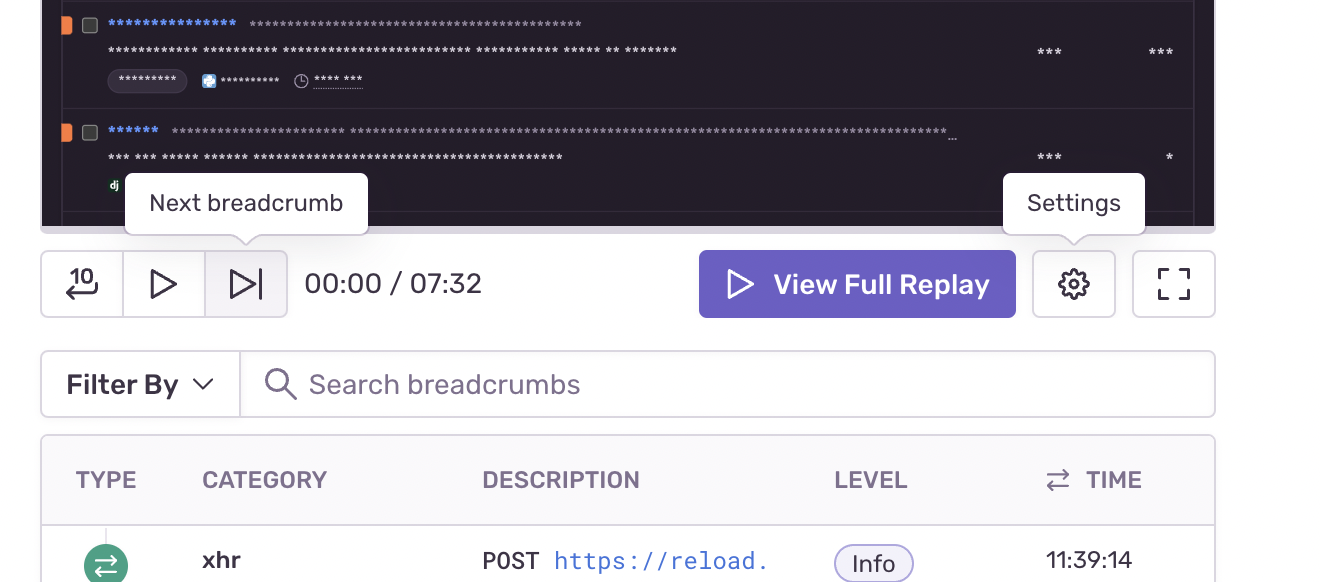 Bug: Replay preview "next breadcrumb" button doesn't do anything on Issues Details page · Issue ...