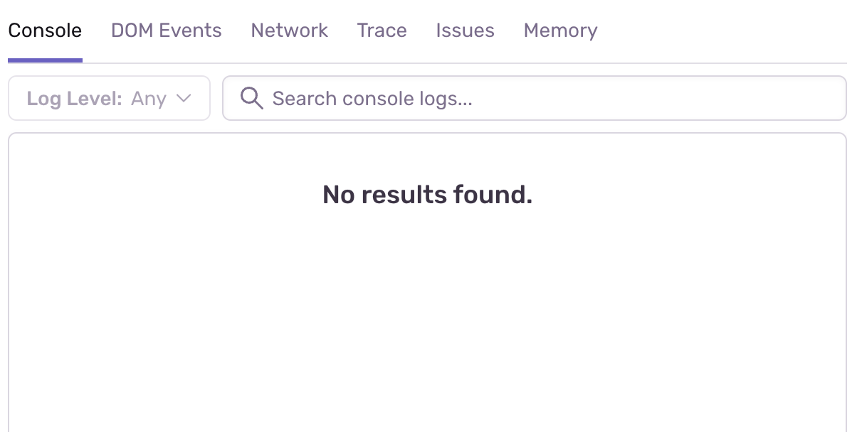 Design Console Tab Should Have A Clearerless Empty State When There