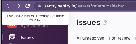 Bug: Replay count tooltip shows up in top-left corner of the Issues List page · Issue #45785 ...