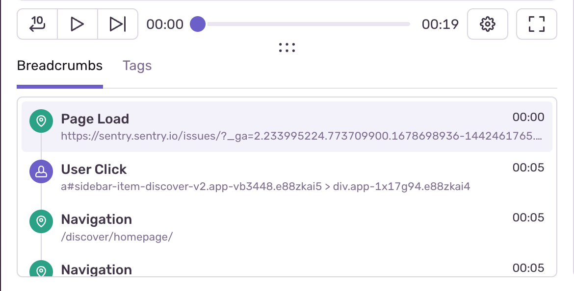 Virtualize rendering of the Breadcrumbs areas inside the Replay Details page · Issue #45842 ...