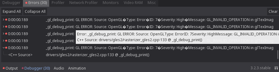 GLES2 error on old computer on project with verbose stdout enabled · Issue #34056 · godotengine ...
