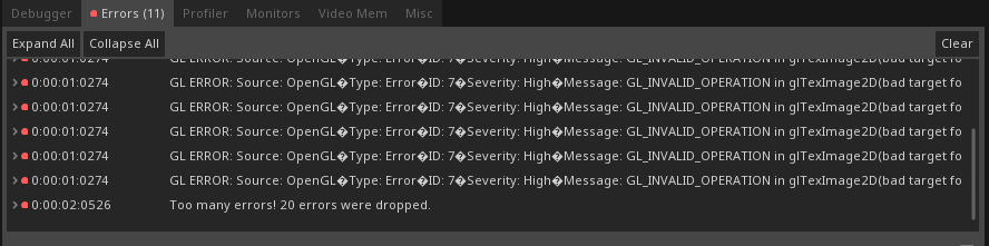 GLES2 error on old computer on project with verbose stdout enabled · Issue #34056 · godotengine ...