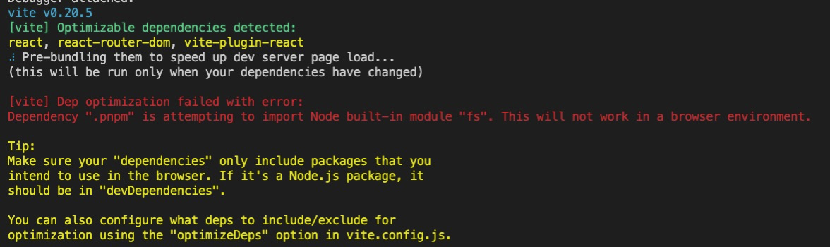 vite:node-built-in-bail plugin give confusing message when using pnpm · Issue #365 · vitejs/vite ...