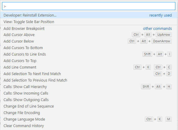 Can't set keybinding in any pop widget, such as findWidget, command widget, quickfind widget ...