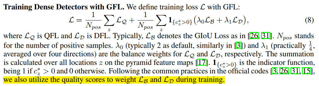 Question on how to weight the box loss with quality score? · Issue #25 · implus/GFocalV2 · GitHub