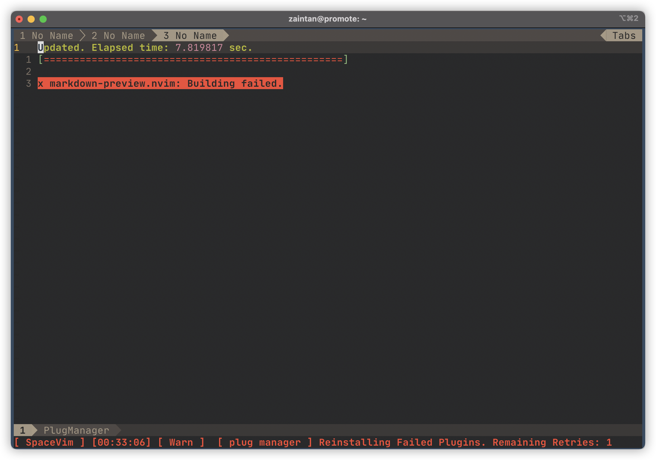 markdown-preview.nvim: Building failed. · Issue #4234 · wsdjeg/SpaceVim · GitHub