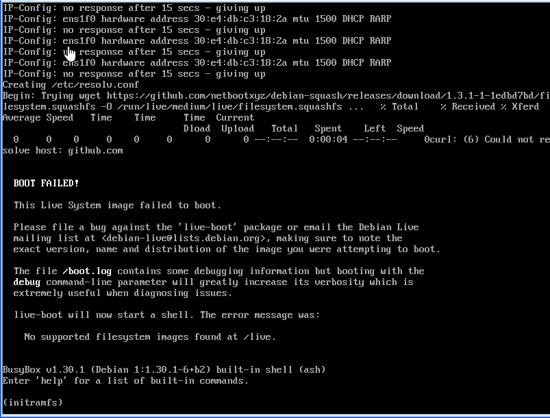 Fail To Boot Gparted On Network Card Lacking Dhcp · Issue 1055 · Netbootxyz · Github 6611
