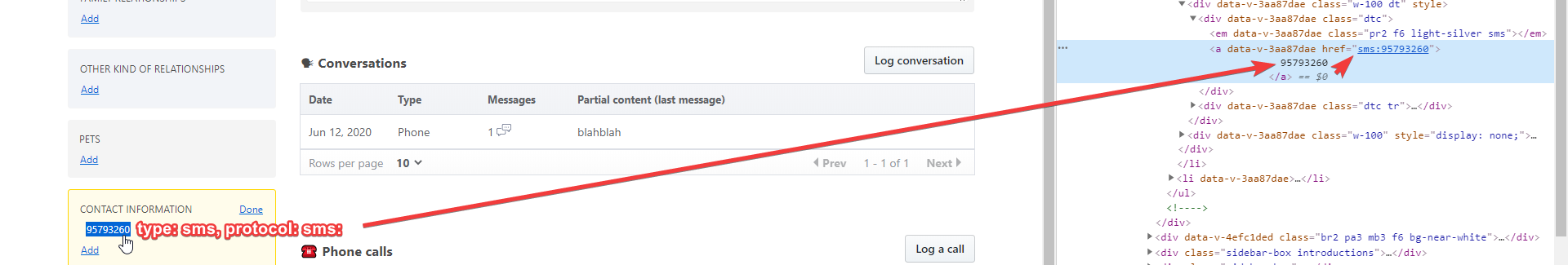 Make SMS link clickable · Issue #1304 · monicahq/monica · GitHub