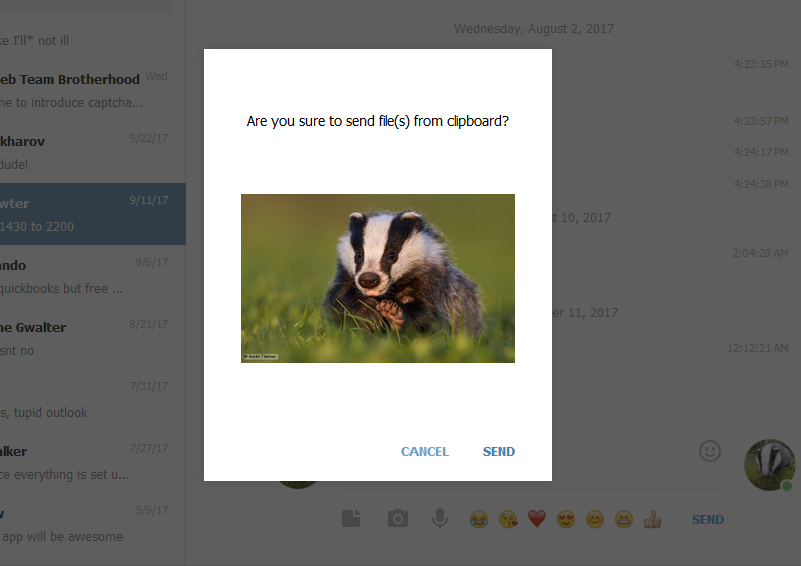 Send image from clipboard no longer works in Chrome · Issue #1514 · zhukov/webogram · GitHub