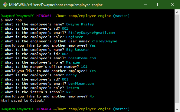 GitHub - RisleyDwayne/employee-engine
