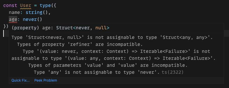 Never type creates a typescript issue · Issue #1186 · ianstormtaylor ...