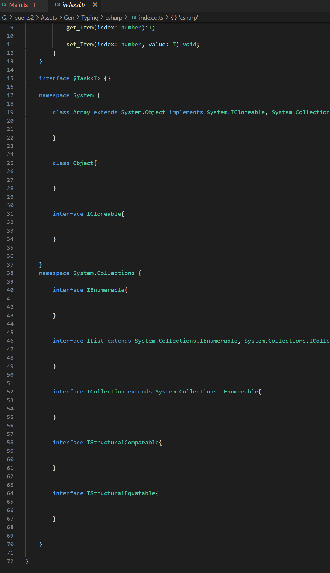 [Unity]用插件生成的csharp index.d.ts啥也没有咋回事 · Issue #400 · Tencent/puerts · GitHub