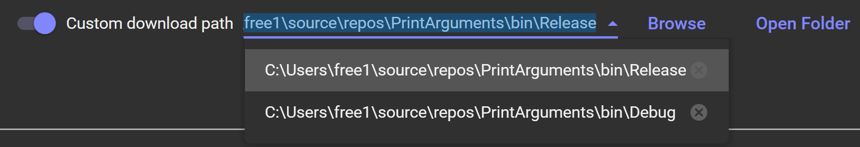 "custom download path"-a droplist button-like · Issue #93 · database64128/youtube-dl-wpf · GitHub