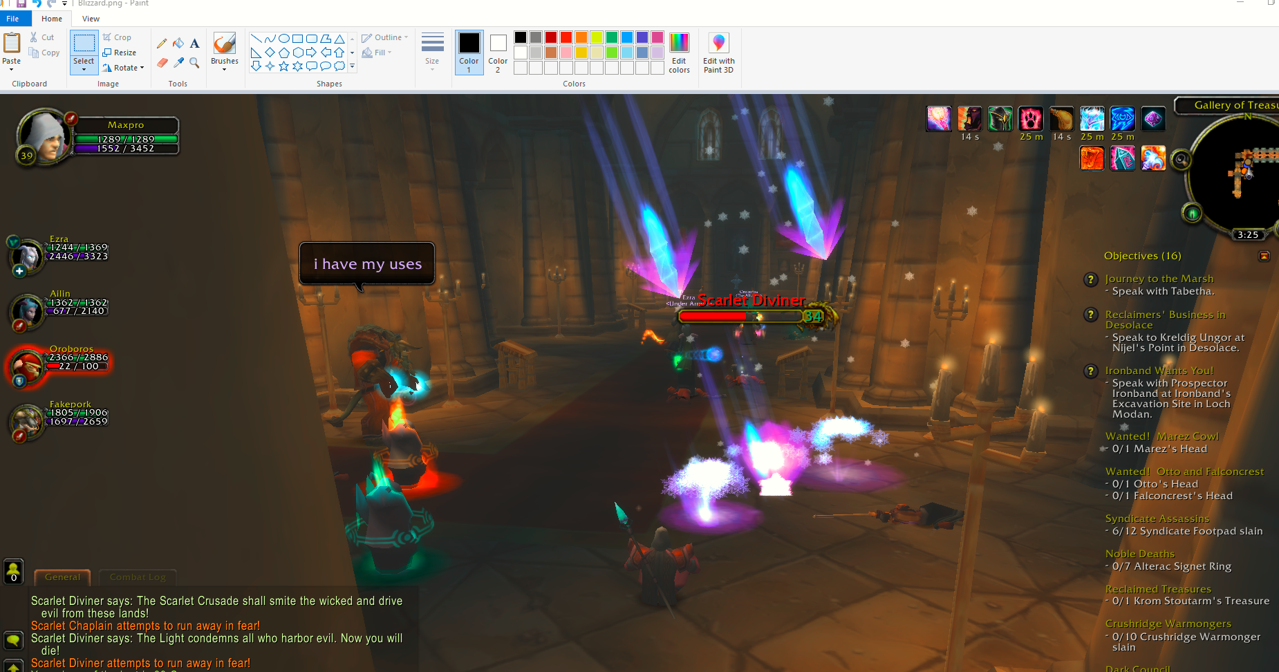 Blizzard spell animation continues play for a long time after the ...