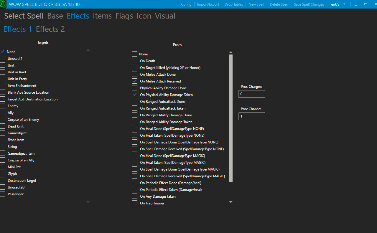 Wall of the dead is set to proc on ranged attacks, other shields are ...