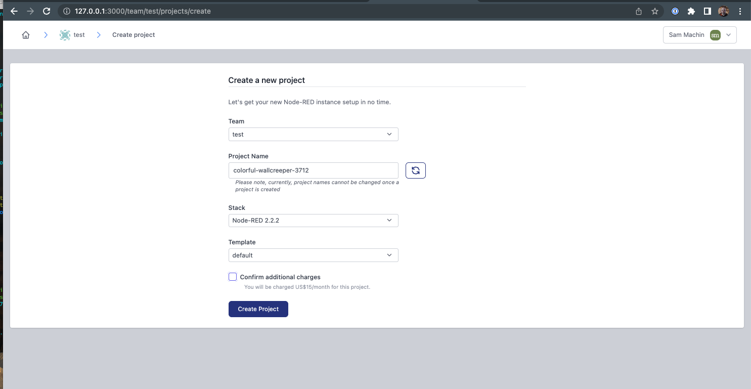 Confirm Charge When Creating A Project · Issue 455 · Flowfuseflowfuse · Github