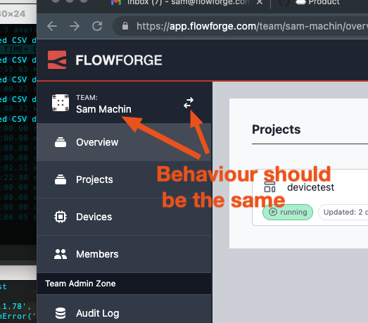 Clicking Team Name should present dropdown list · Issue #690 · FlowFuse/flowfuse · GitHub