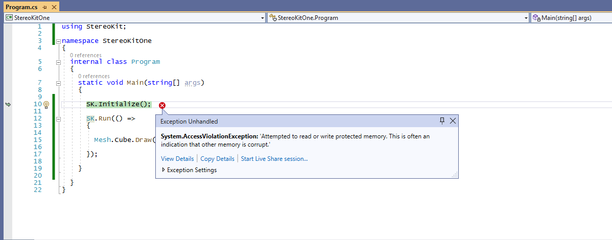 Can't get stereokit to work on Win10 desktop/core · Issue #191 ...