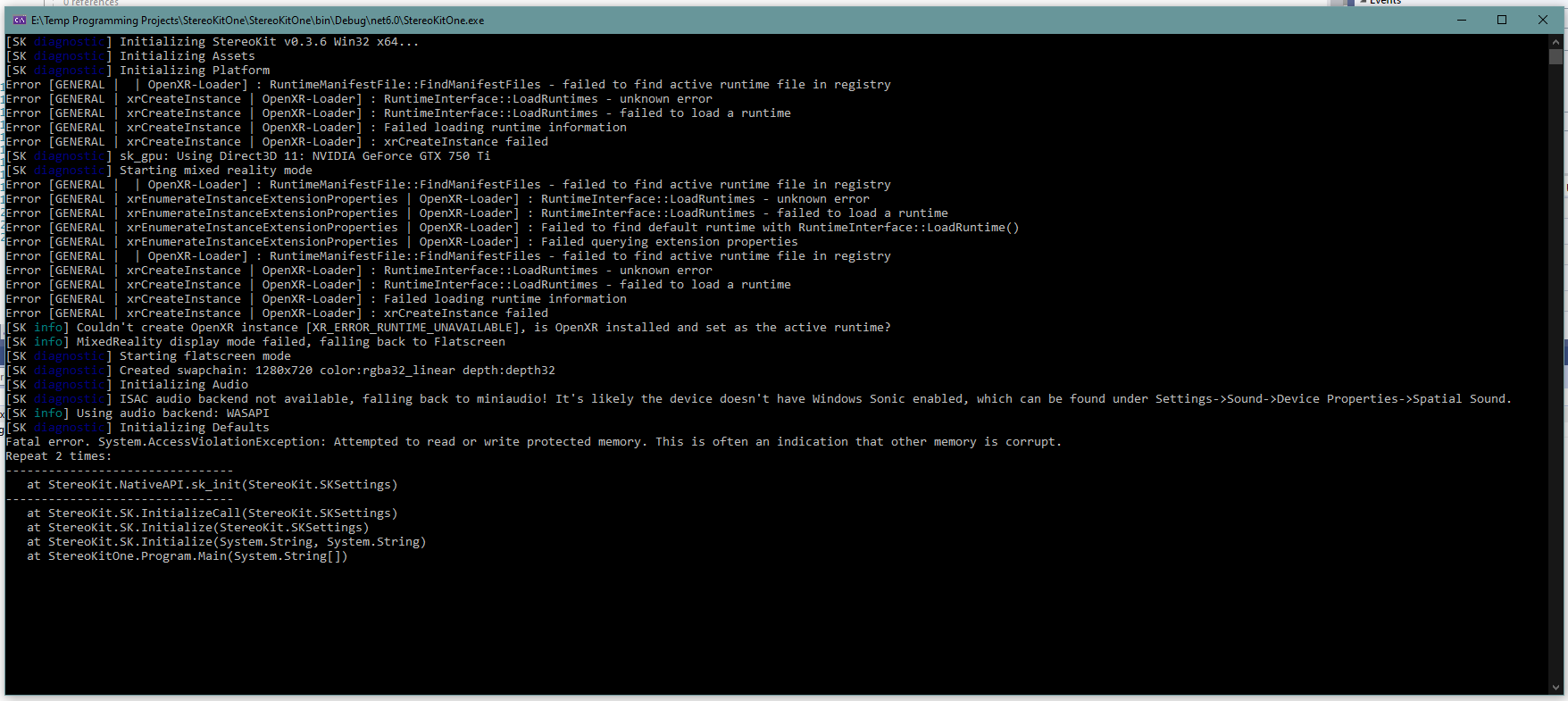 Can't get stereokit to work on Win10 desktop/core · Issue #191 ...