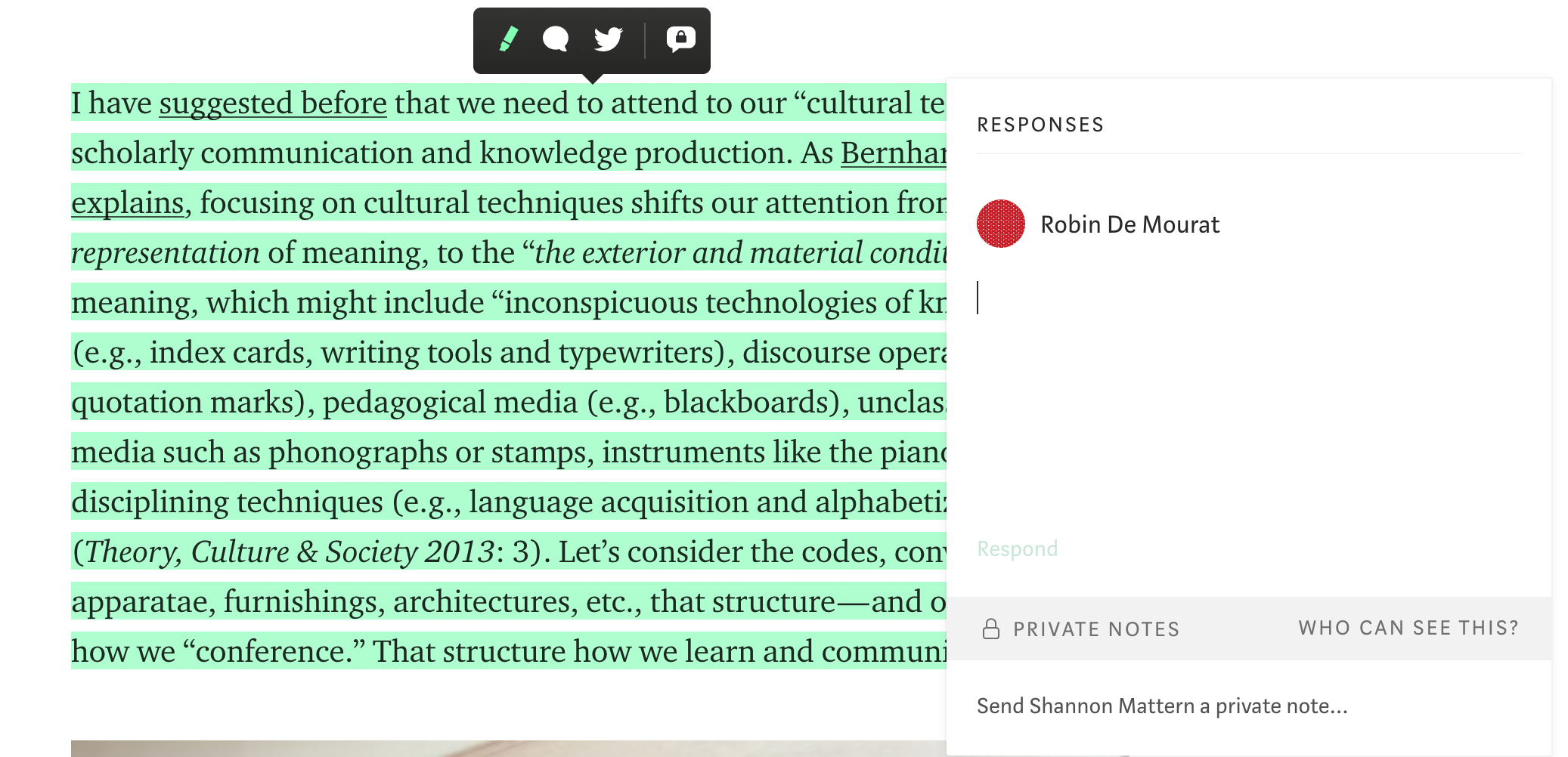 allow "quote-based comment" with discuss · Issue #7 · peritext/peritext ...