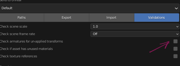 Unchecking "Check amatures for un-applied transforms" does not disable ...