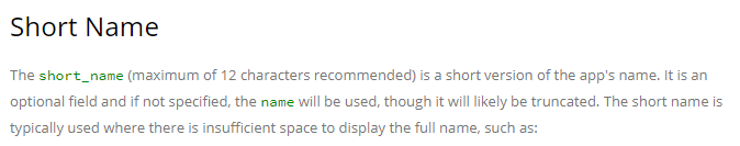 [Lighthouse / Manifest Short Name Truncation / Helpful] · Issue #4859 ...