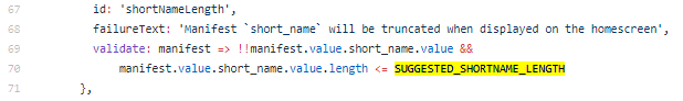 [Lighthouse / Manifest Short Name Truncation / Helpful] · Issue #4859 ...