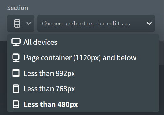 Responsive resolution drop down not working correctly · Issue #1269 ...