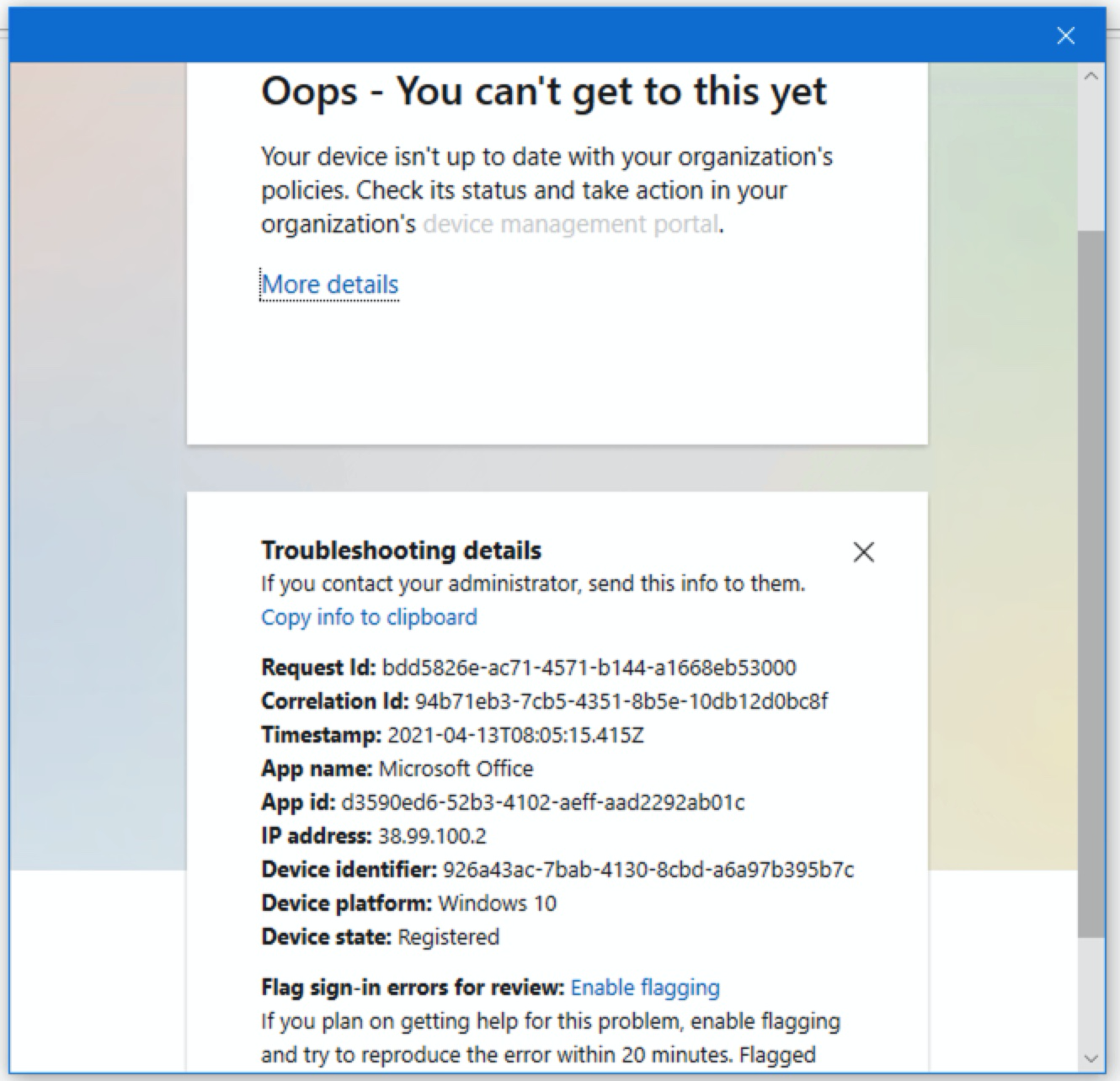 Outlook Office.context.auth.getAccessTokenAsync And OfficeRuntime.auth.getAccessToken Not Work ...