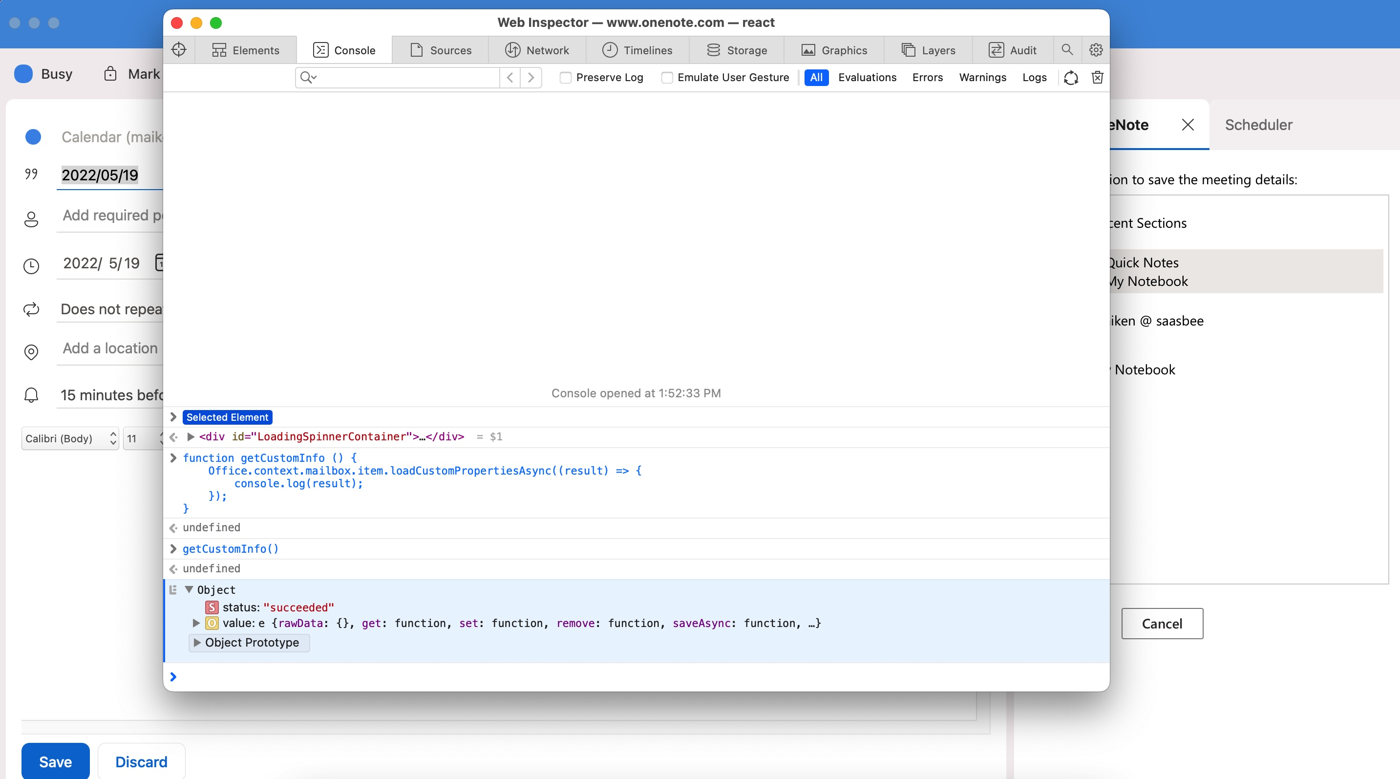 Office.context.mailbox.item.loadCustomPropertiesAsync not work when second open edit event in ...