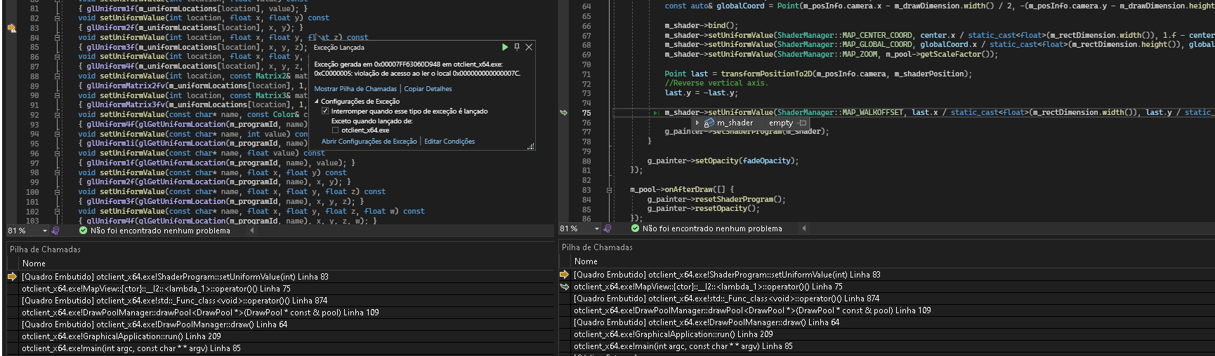 Random Crash on changing shader · Issue #499 · mehah/otclient · GitHub