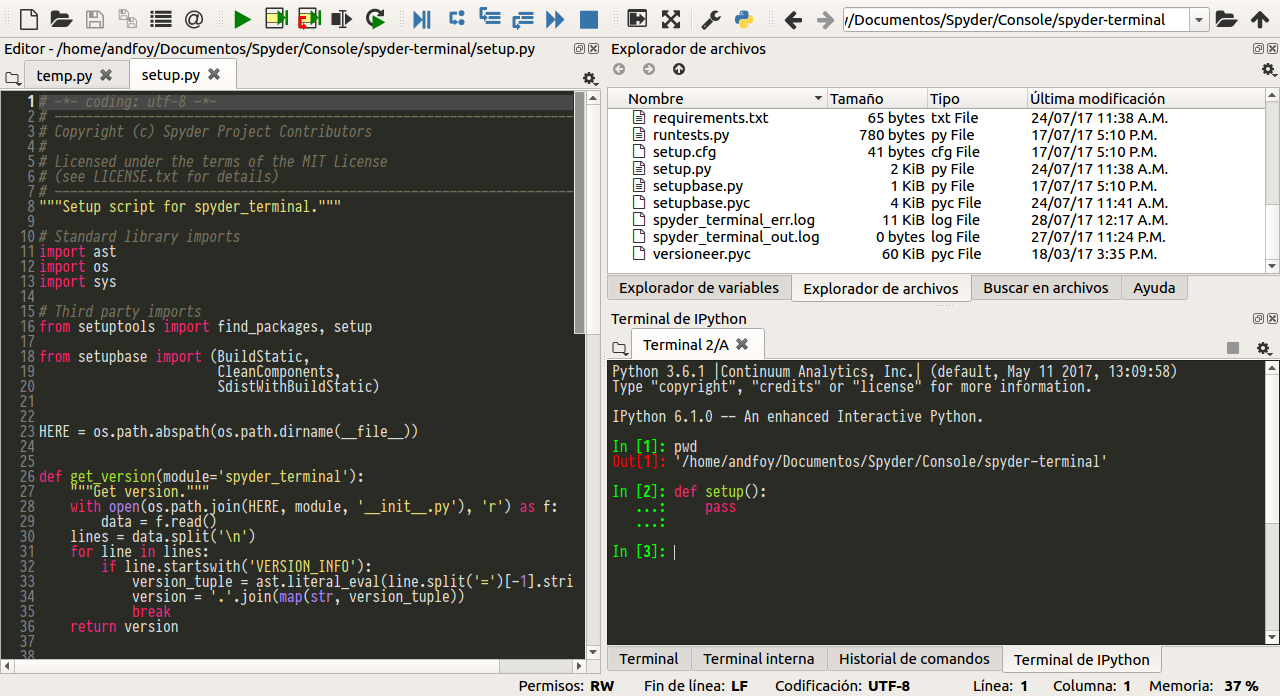 Spyder Crashes When Attempting To Define Function Named Setup In Ipython Console · Issue 4810