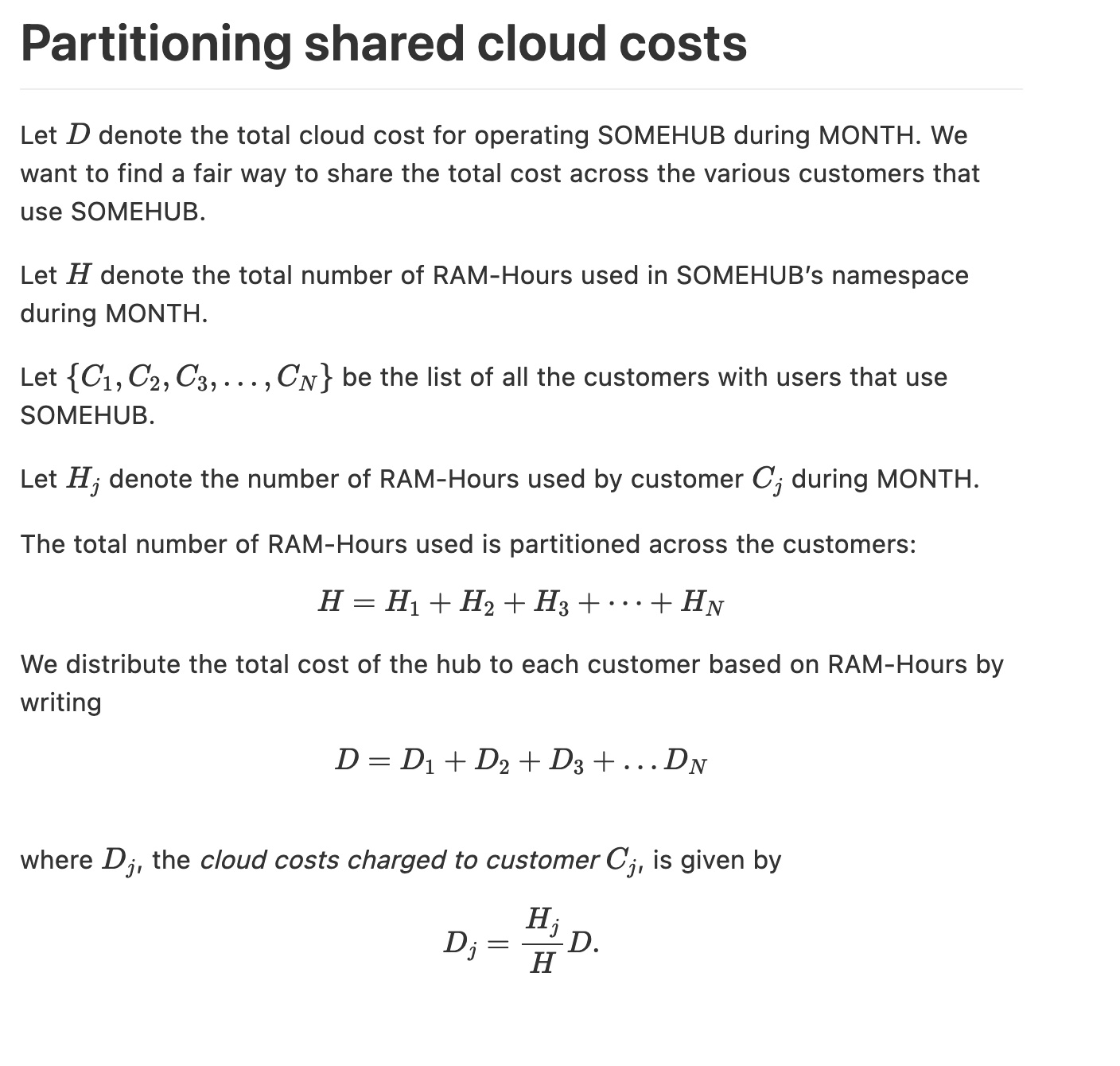 Formula for calculating hub-specific cloud costs on a shared cluster · Issue #730 · 2i2c-org ...
