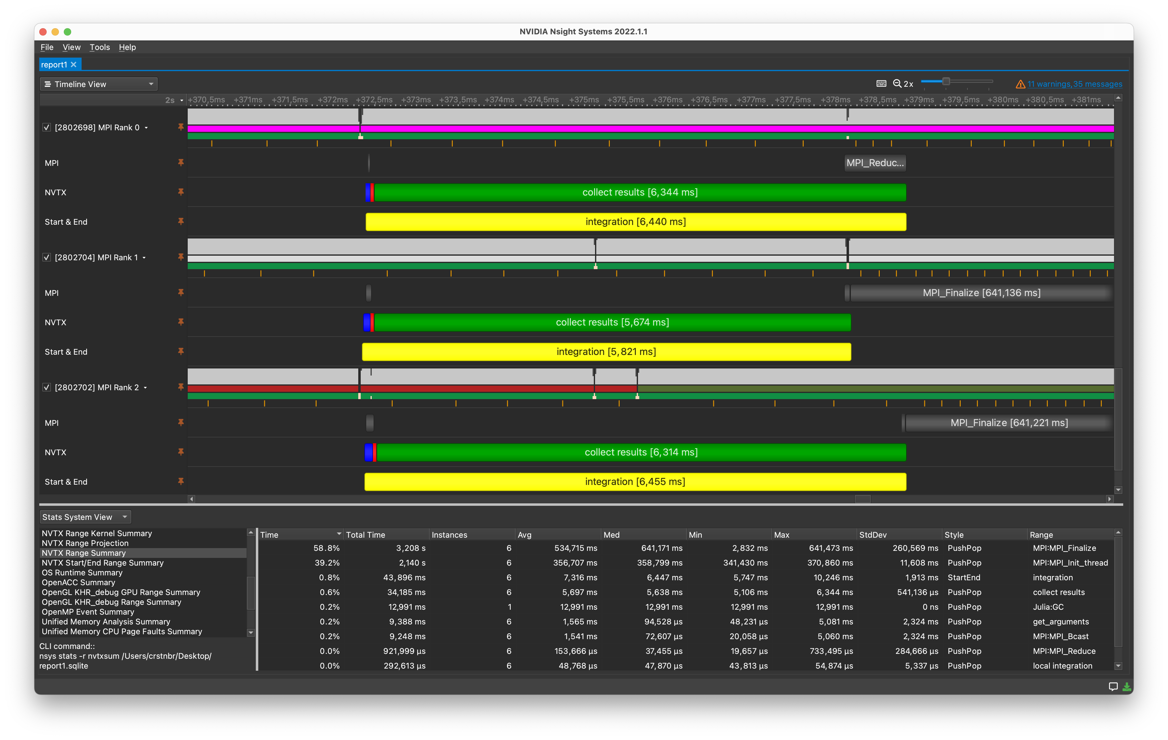 NVTX Julia Packages