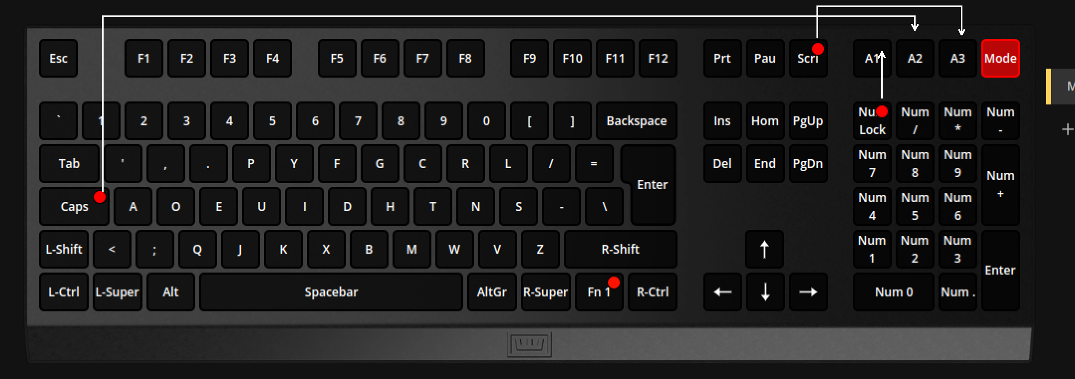 Allow setting Caps/Scroll/Num lock indicator lights to a diffrent ke ...