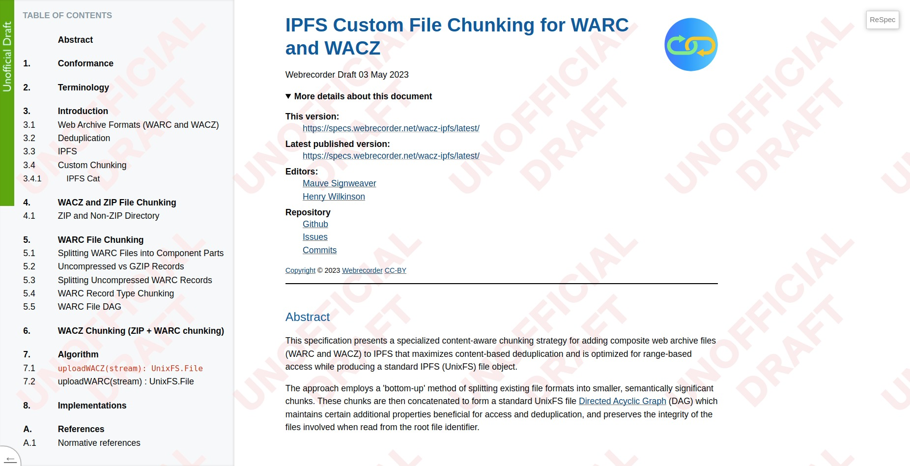 Consider reSpec for this specification · Issue #13 · openpreserve/sheets-preservation-spec · GitHub