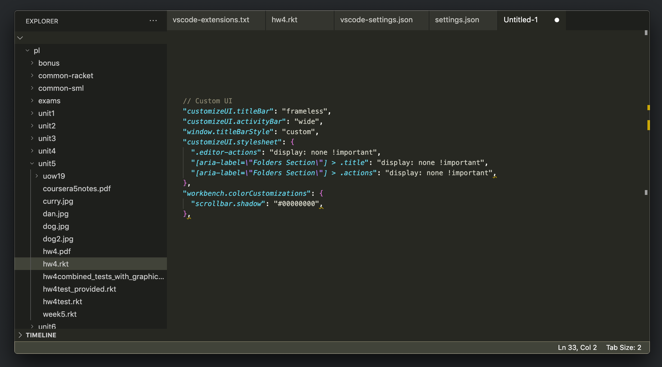 Allow hiding the buttons in the tab bar line and in the panel title bar ...