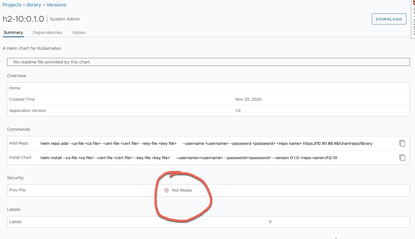 the text of prove file in chartmuseum is not align with other text · Issue #13581 · goharbor ...