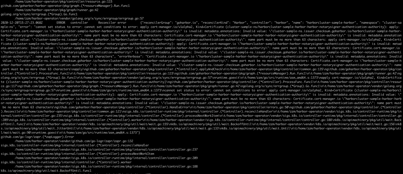 fail to start notary because cert name is too long · Issue #357 · goharbor/harbor-operator · GitHub