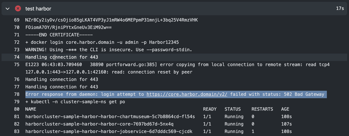 sometimes CI failed · Issue #365 · goharbor/harbor-operator · GitHub