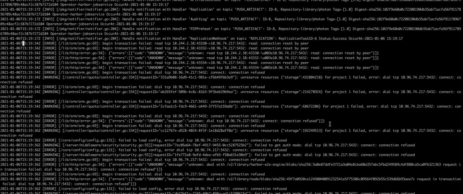 replication job may fail, and recovery later · Issue #382 · goharbor/harbor-operator · GitHub