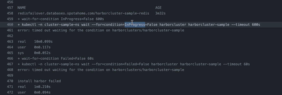 sometimes CI failed because harborcluster-sample-harbor-harbor-notarysigner-authority not ready ...
