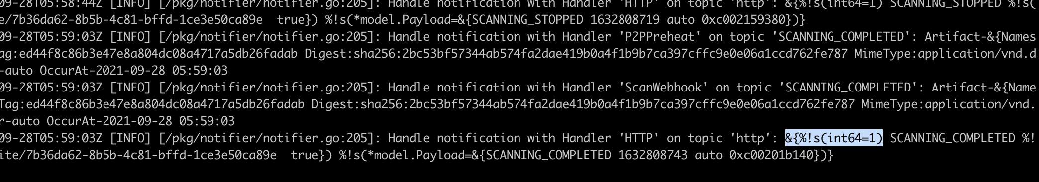 SCANNING_COMPLETED webhook log is bad · Issue #15686 · goharbor/harbor · GitHub