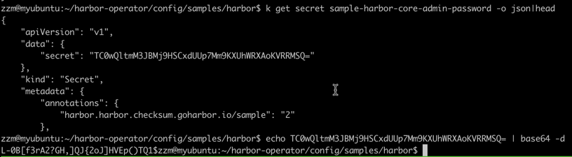 password is not correct after `make sample` install · Issue #120 · goharbor/harbor-operator · GitHub
