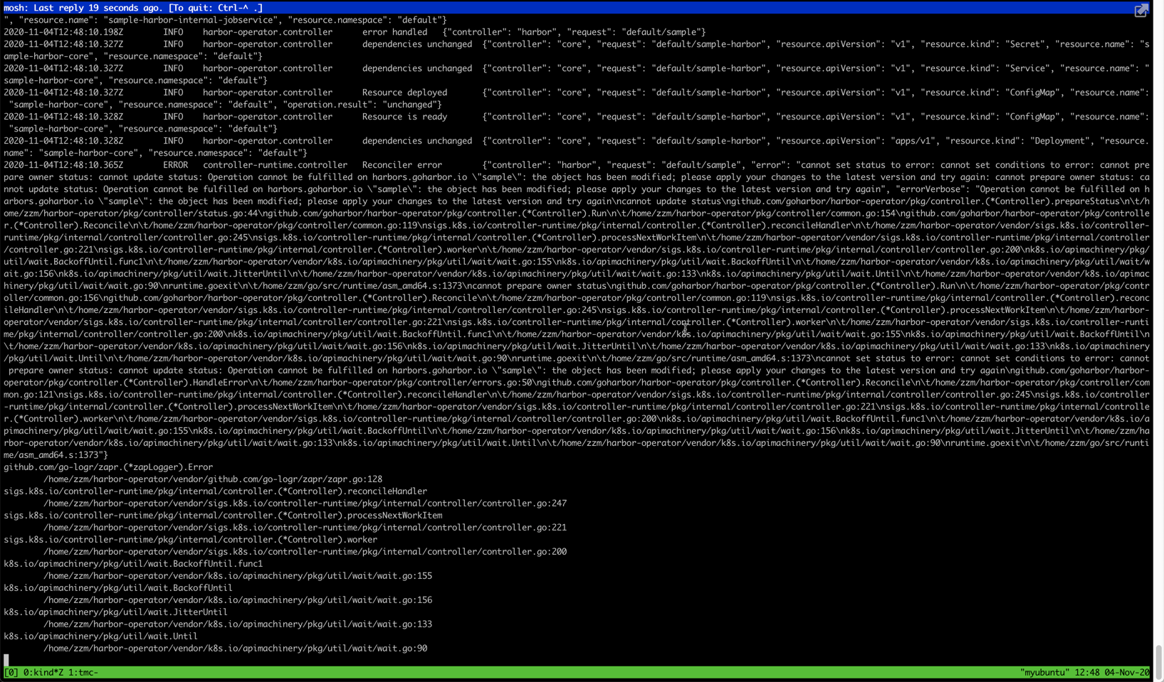 during install harbor, there's many error log · Issue #176 · goharbor/harbor-operator · GitHub