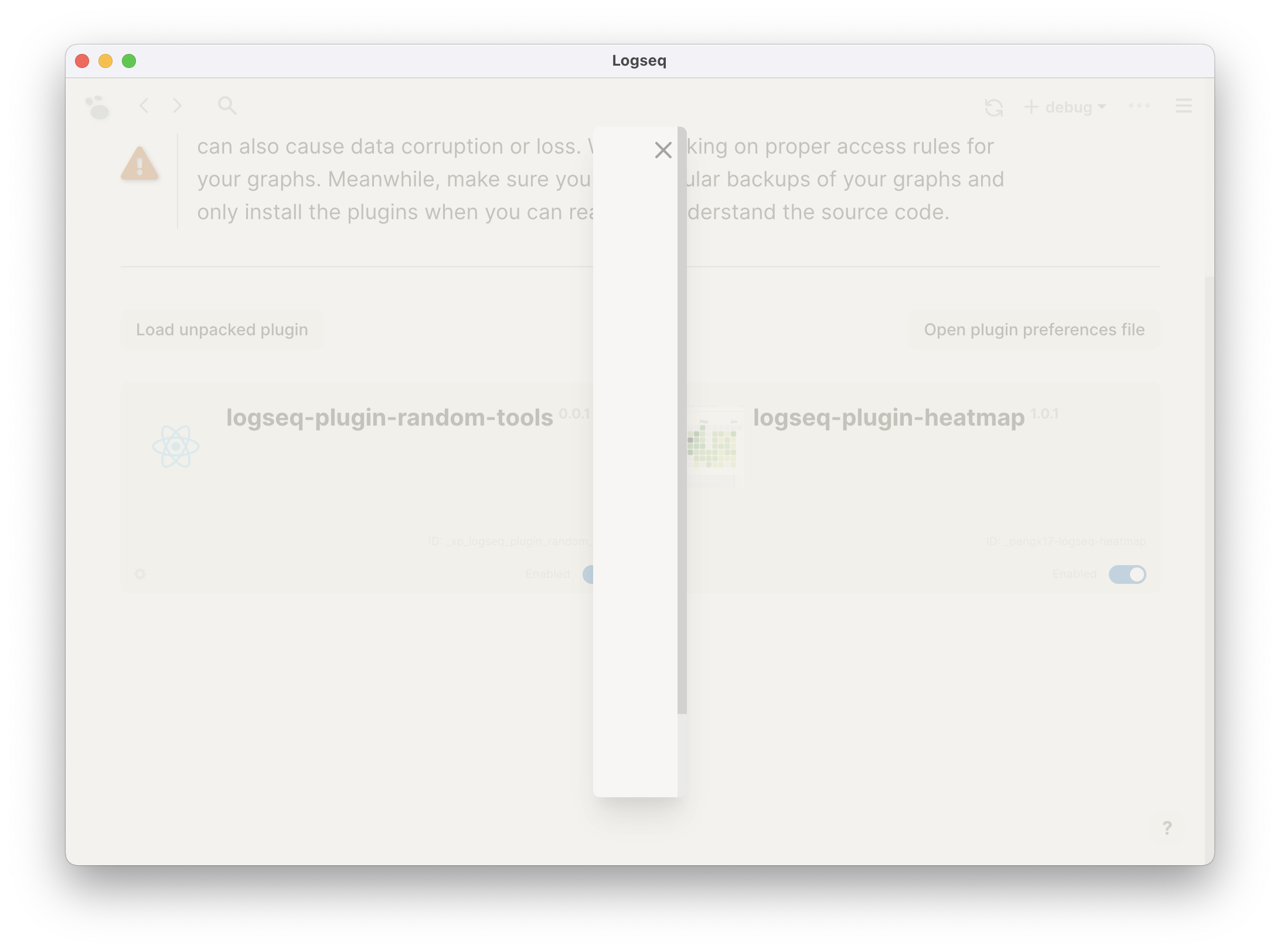 Plugins don't seem to work - desktop v 0.2.2 - macOS 11.4, M1/ARM64 · Issue #2385 · logseq ...